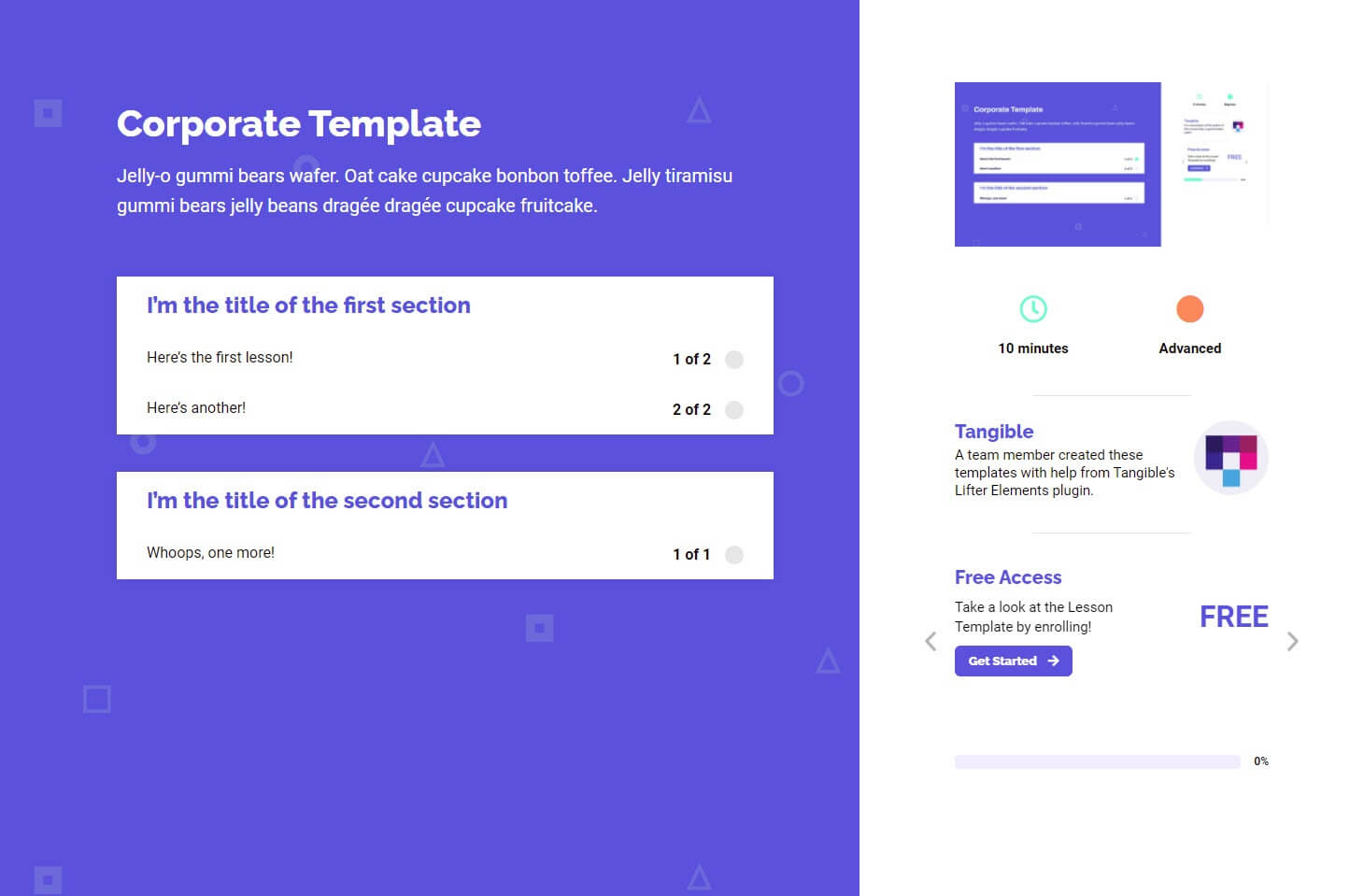 Corporate for Lifter Elements - Tangible Plugins